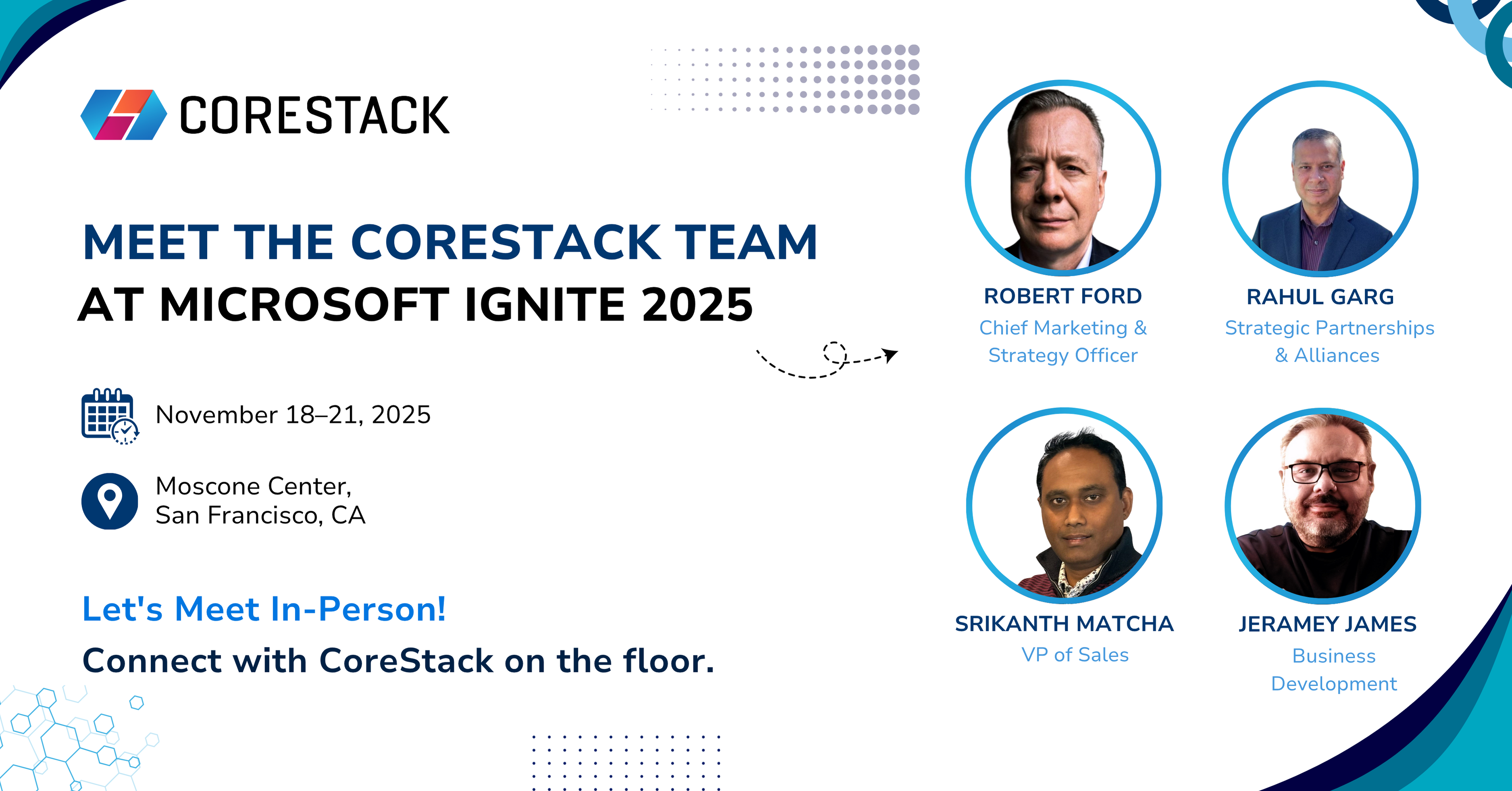 Microsoft Ignite Event - In-Person Meeting with CoreStack